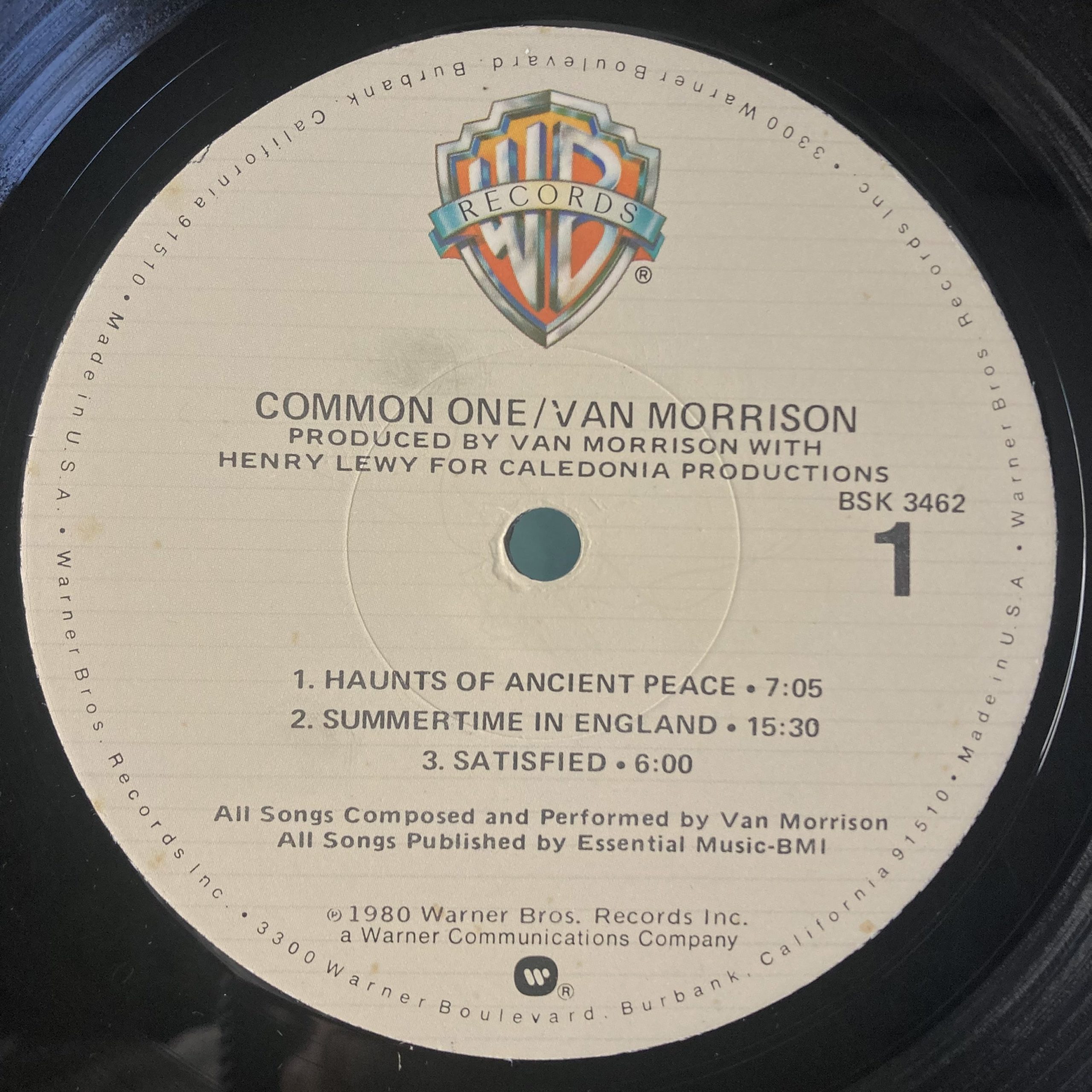 Van Morrison – Common One – No Food Just Wax